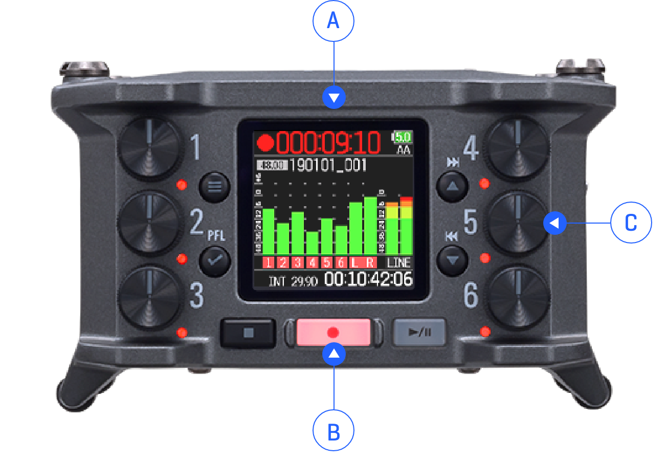 F6 6-Channel Field Recorder | ZOOM